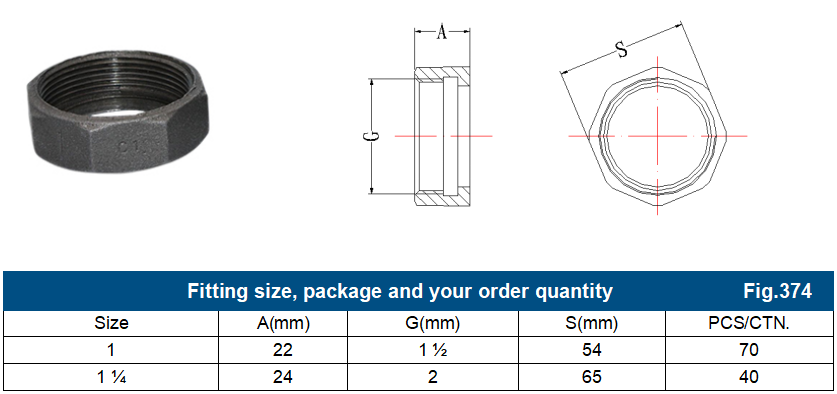 Plumbing Joints Union Nut