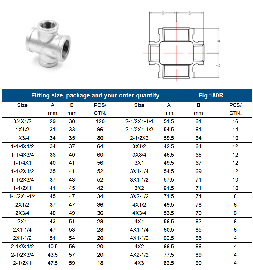 Galvanized Cross Reducer Wholesale